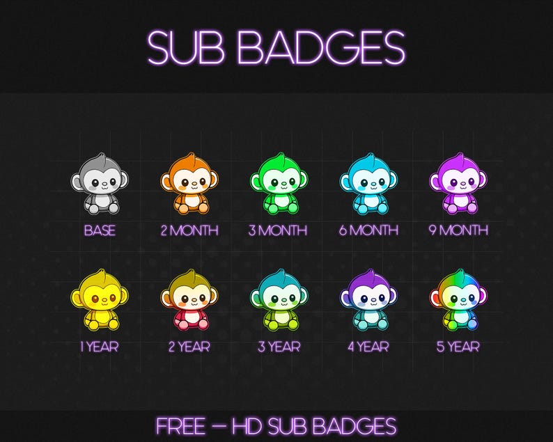 CUTE PLUSH MONKEY [ Subscriber Icon ], Png Format, Asset for Content ...