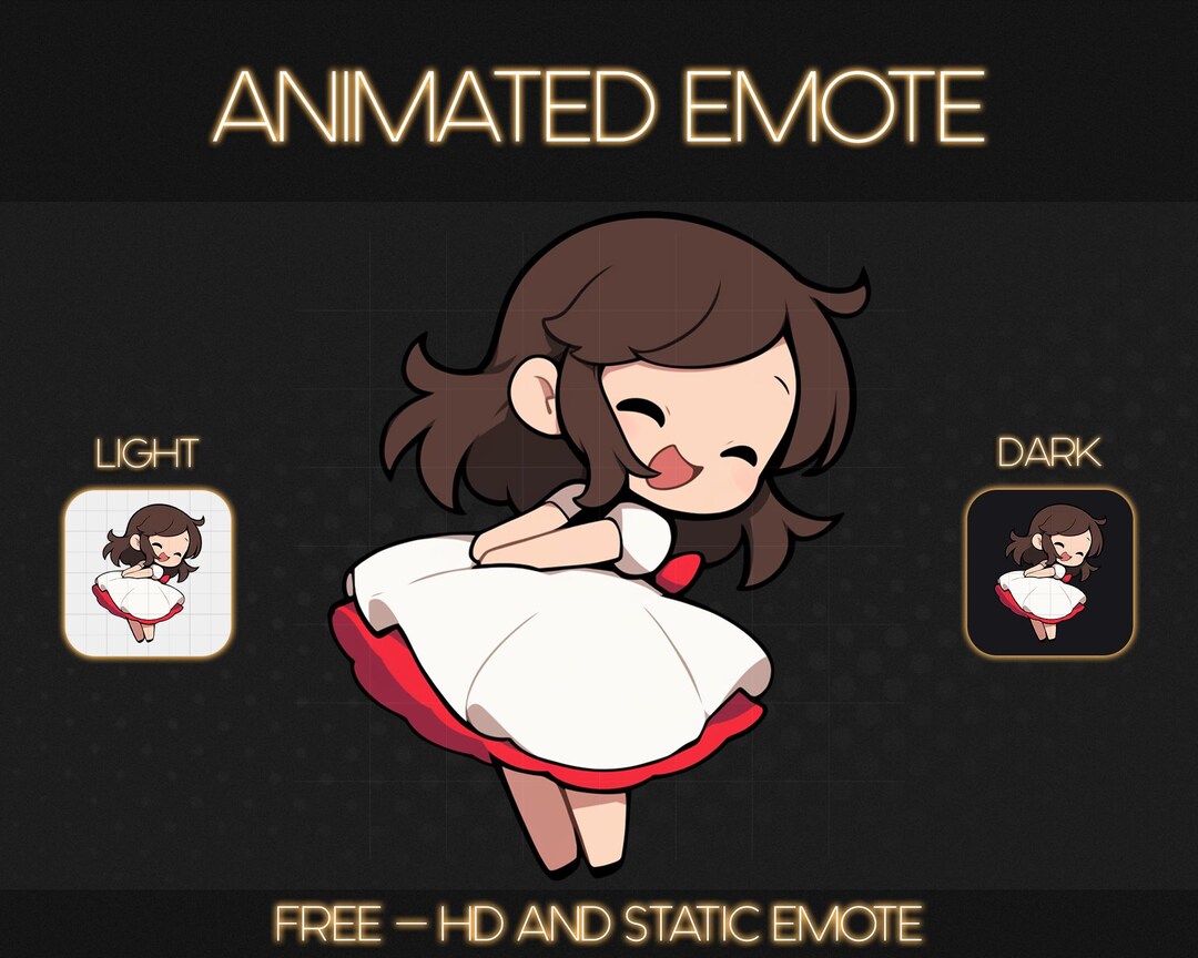 GIRL CUTE DANSE [ Animated Emotes ] Designed for Twitch, Discord, Subs ...