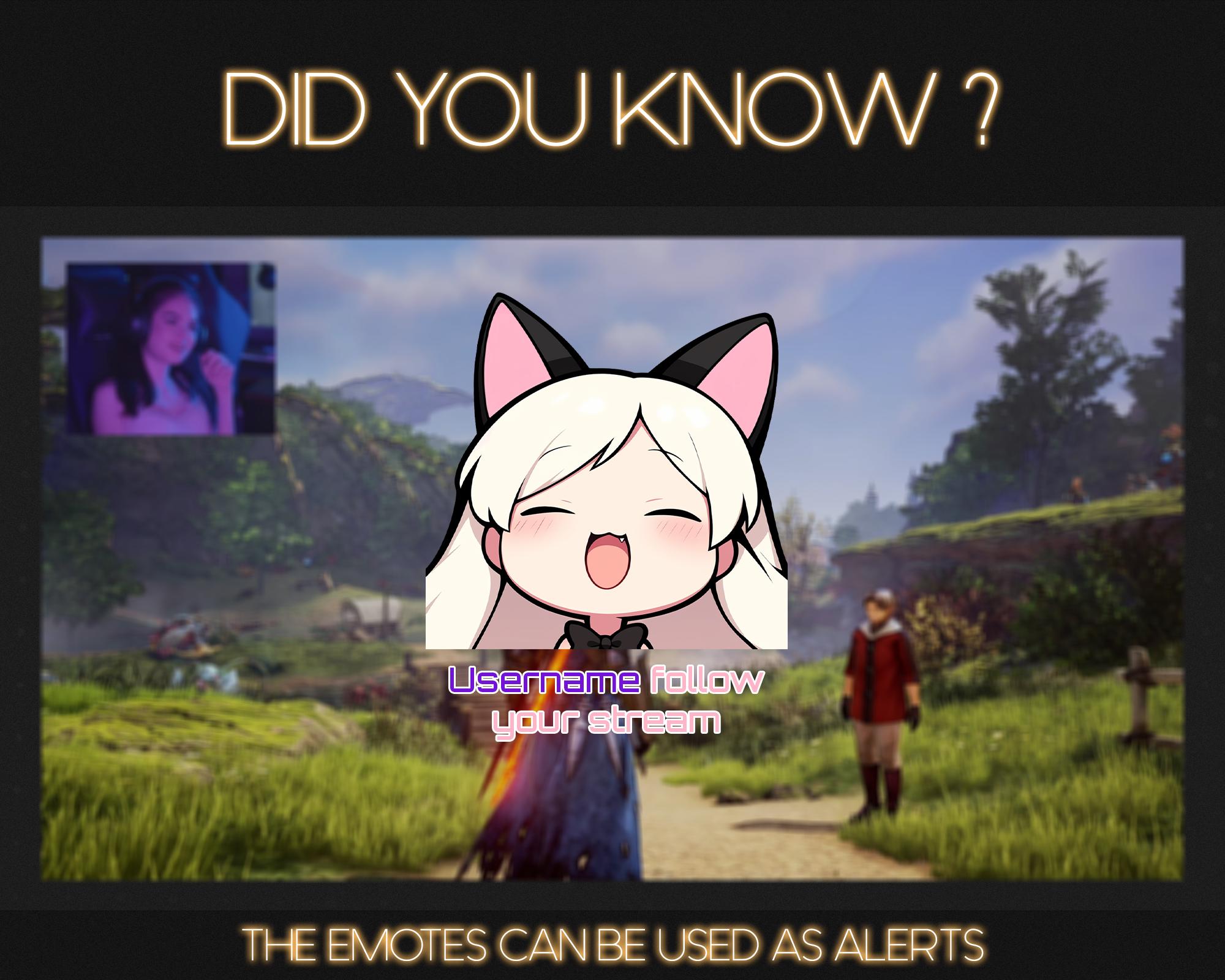 SINGING NEKO GIRL [ Gif and Png Emoticon ], Asset for Content Creator ...