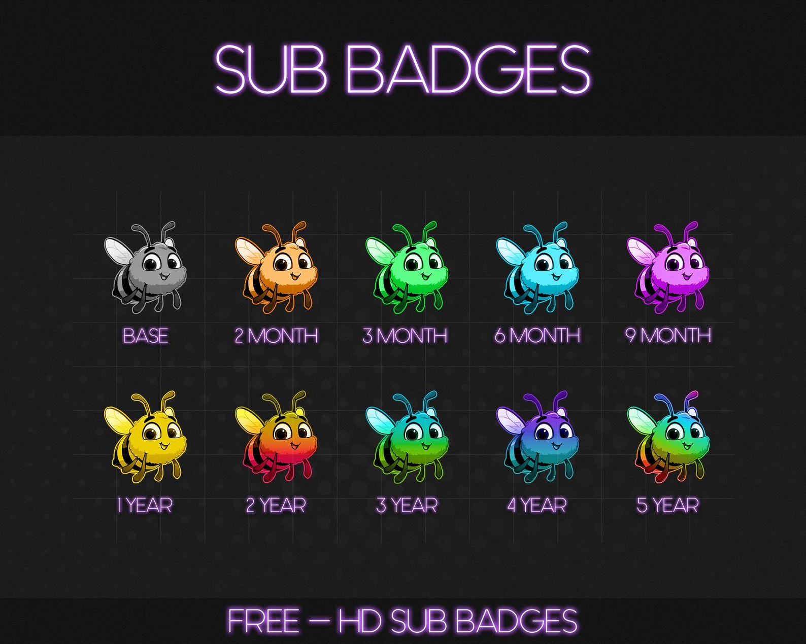 ADORABLE LITTLE BEE [ Subscriber Icon ], Png Format, Asset for Content ...