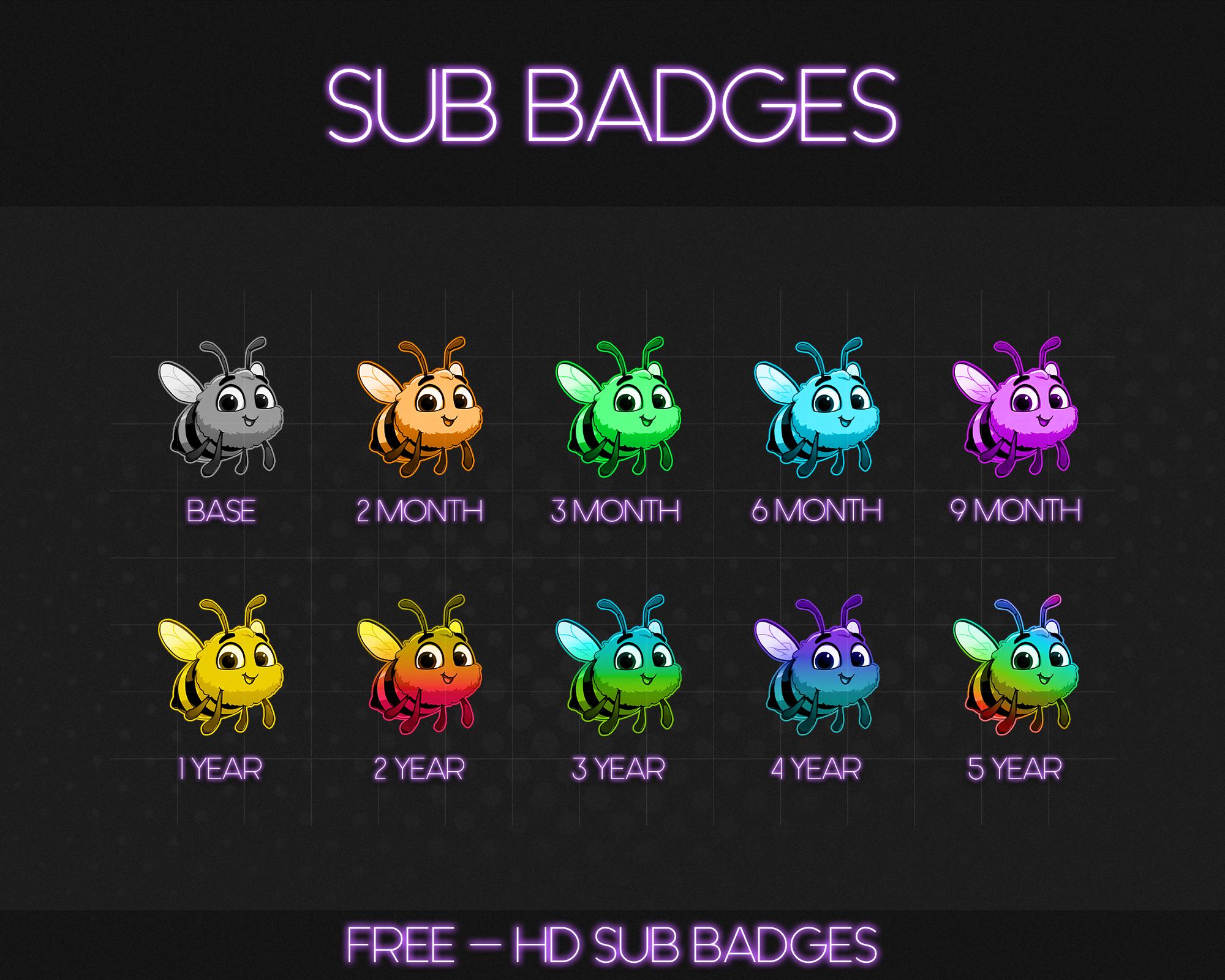 ADORABLE LITTLE BEE [ Subscriber Icon ], Png Format, Asset for Content ...