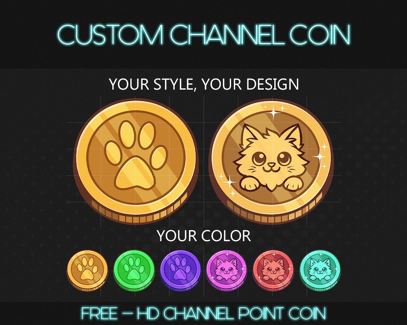 CUSTOM COIN [ Channel Coin ], Png Format, Asset for Content Creator and ...