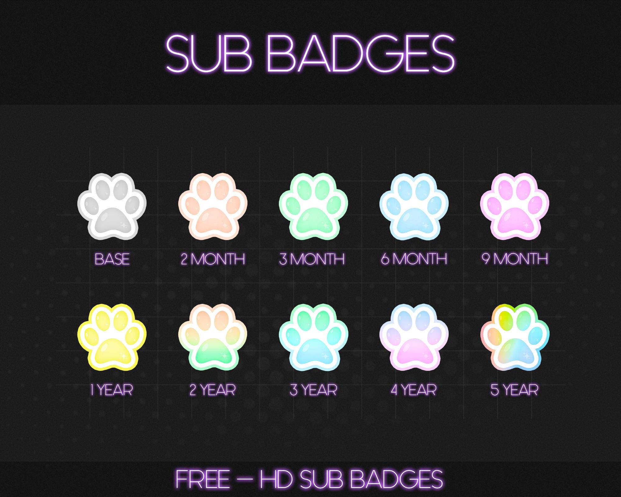 CUTE CAT PAWS [ Subscriber Icon ], Png Format, Asset for Content ...