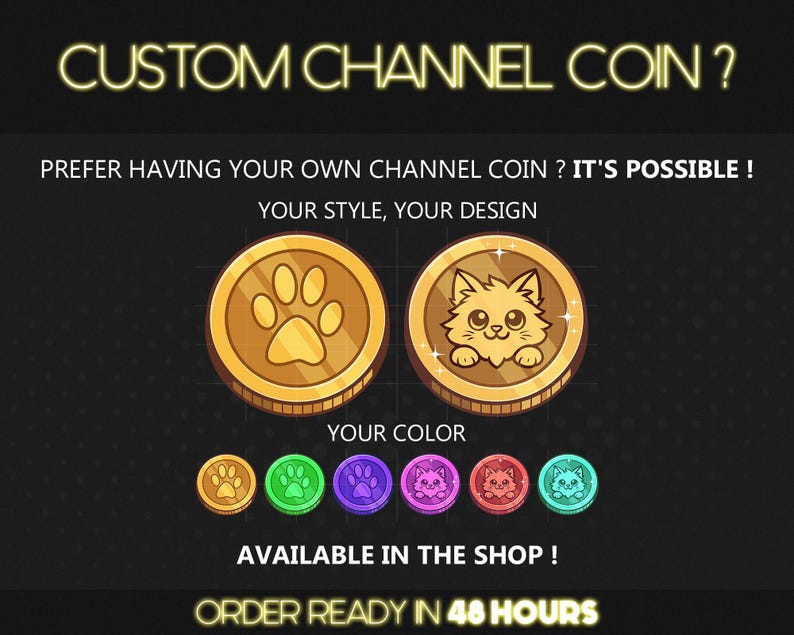 CUTE CAT HEAD [ Channel Coin ], Png Format, Asset for Content Creator ...