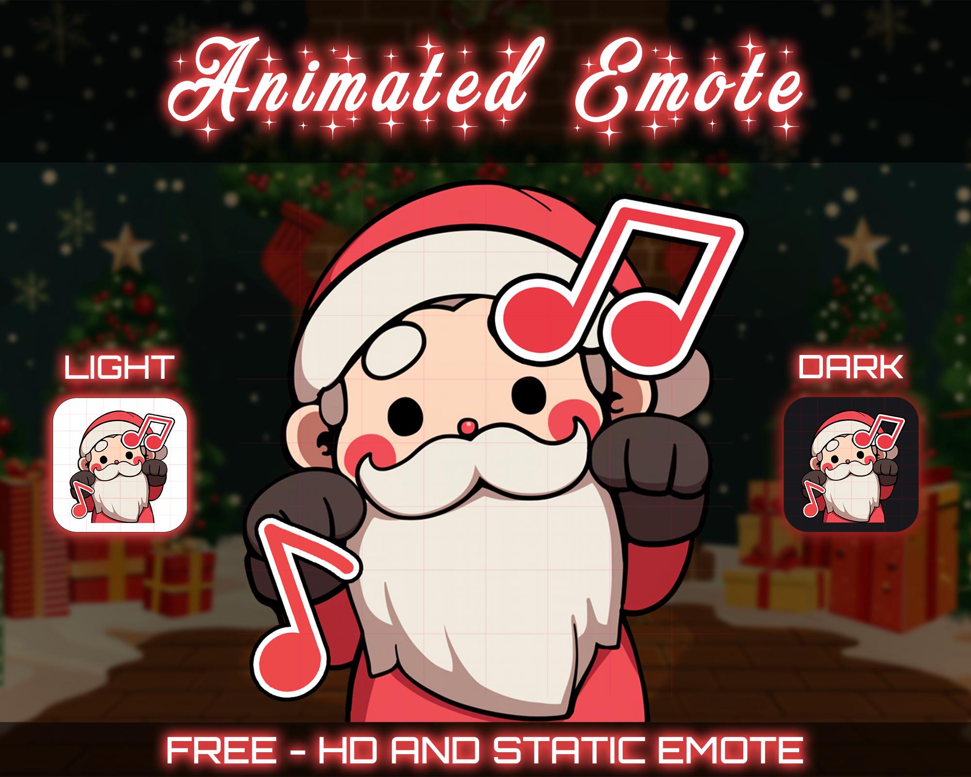 SANTA CLAUS DANCING Animated Emotes Designed for Twitch, Discord, Subs ...