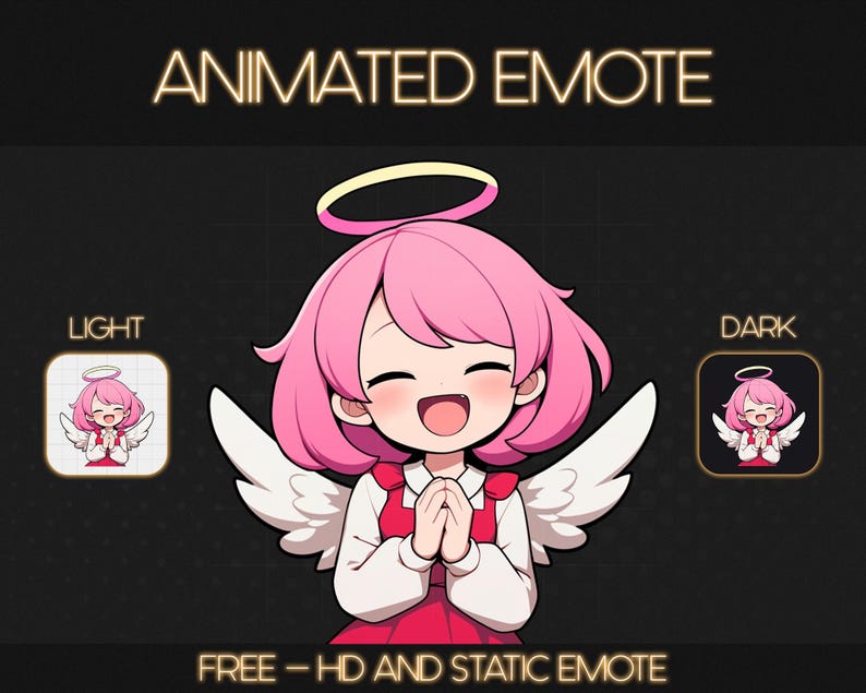 HAPPY ANGEL GIRL [ Gif and Png Emoticon ], Asset for Content Creator ...
