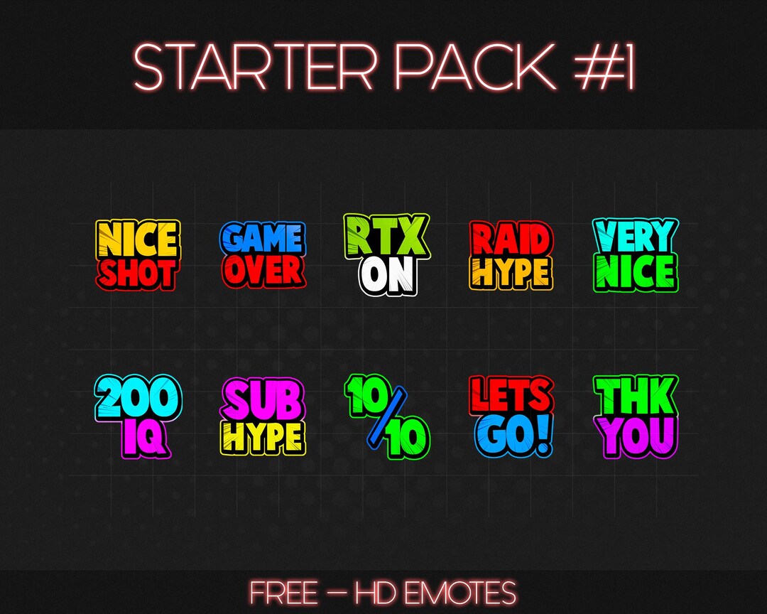 STARTER PACK ONE [ Set Kit ], Png Format, Asset for Content Creator and Vtuber, Instant Download ...
