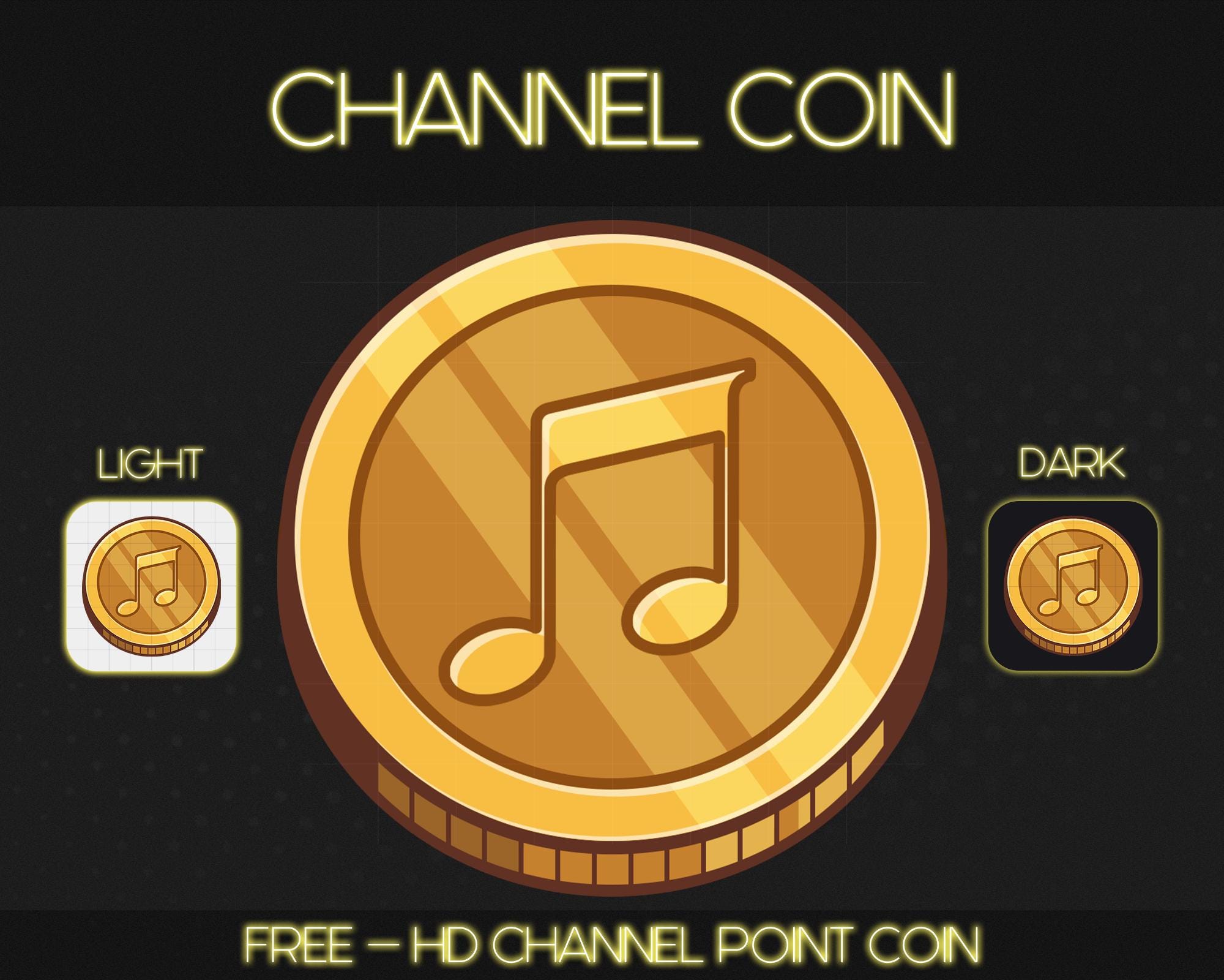MUSIC NOTE COIN [ Coin Channel Points ] Designed for Twitch, Discord ...