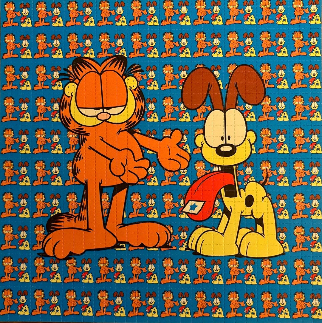 Garfield and Odie Rare Blotter Art Original by Paul Guest Circa Early ...