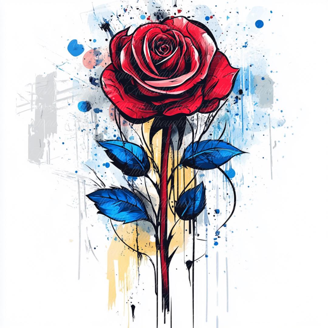 Graffiti Rose Clipart Bundle – 15 Urban Rose Graphics, Street Art ...