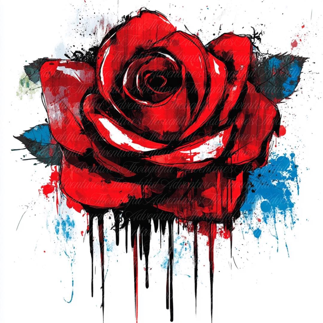 Graffiti Rose Clipart Bundle – 15 Urban Rose Graphics, Street Art ...