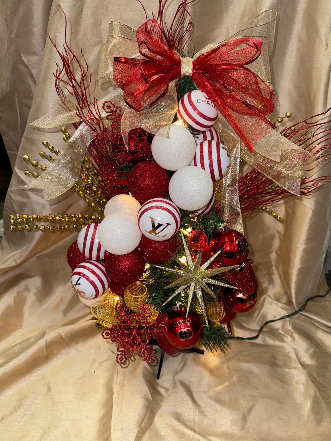 Fully Decorated Table Top Christmas Tree - Etsy