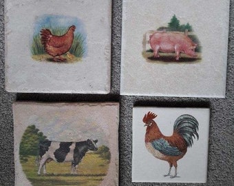 Ceramic farm animals | Etsy