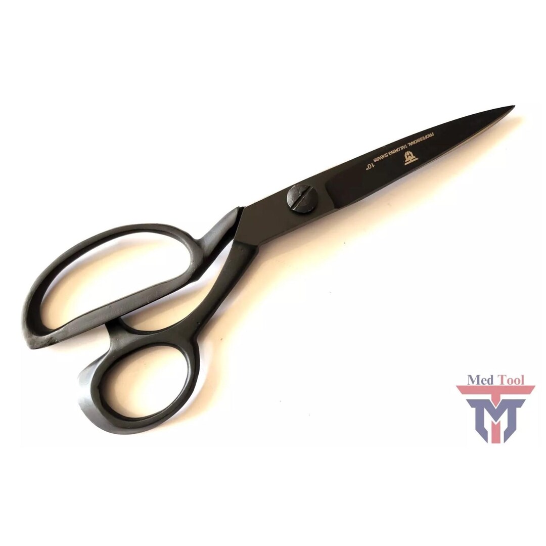 Stainless Steel Heavy Duty Black Color Handle 10'' Dress Making Tailor ...