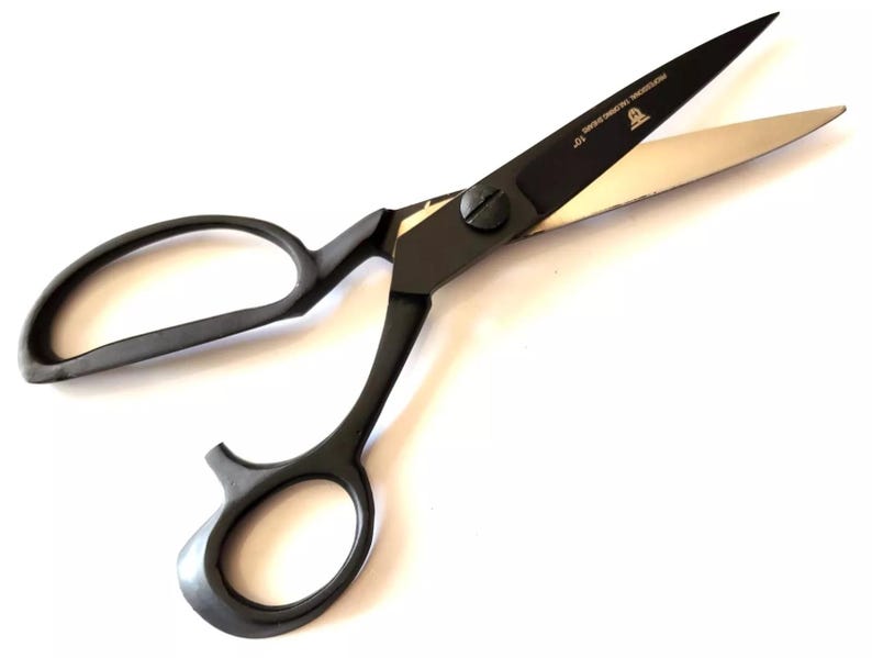Stainless Steel Heavy Duty Black Color Handle 12'' Dress Making Tailor ...
