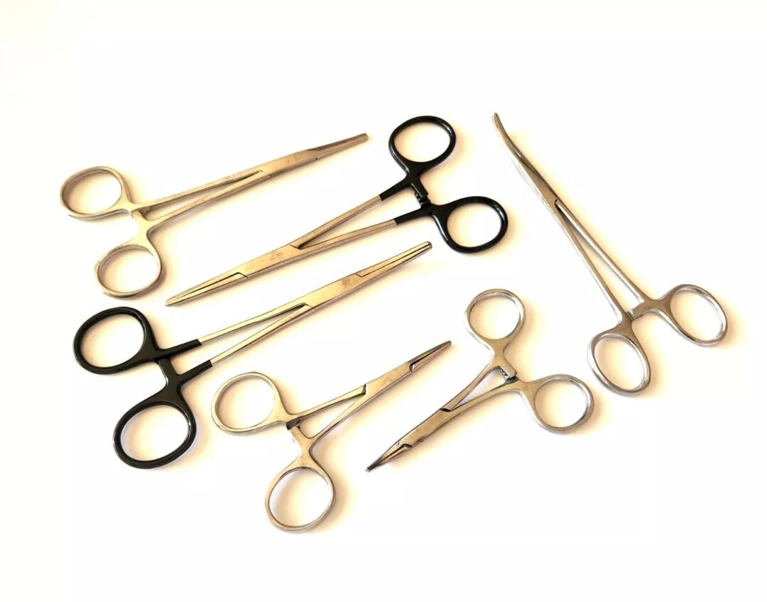 Hemostats for Dollmaking 6pc Forceps, Serrated Tips Ideal for Turning ...