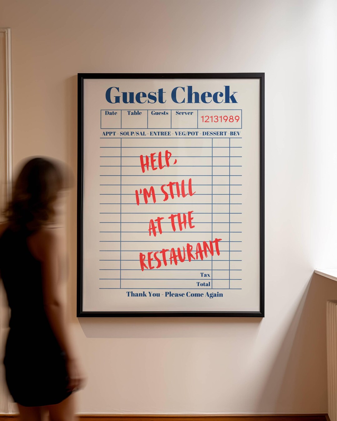 Taylor Swift Inspired Guest Check Poster, Trendy Swiftie Wall Art ...