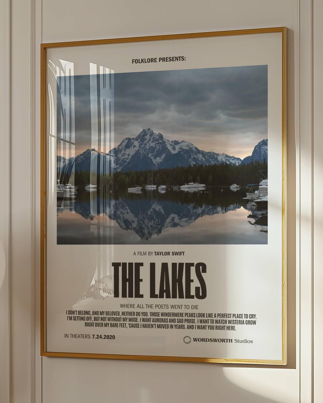 Taylor Swift Poster, Swiftie Wall Art, the Lakes Poster, Taylor Swift ...