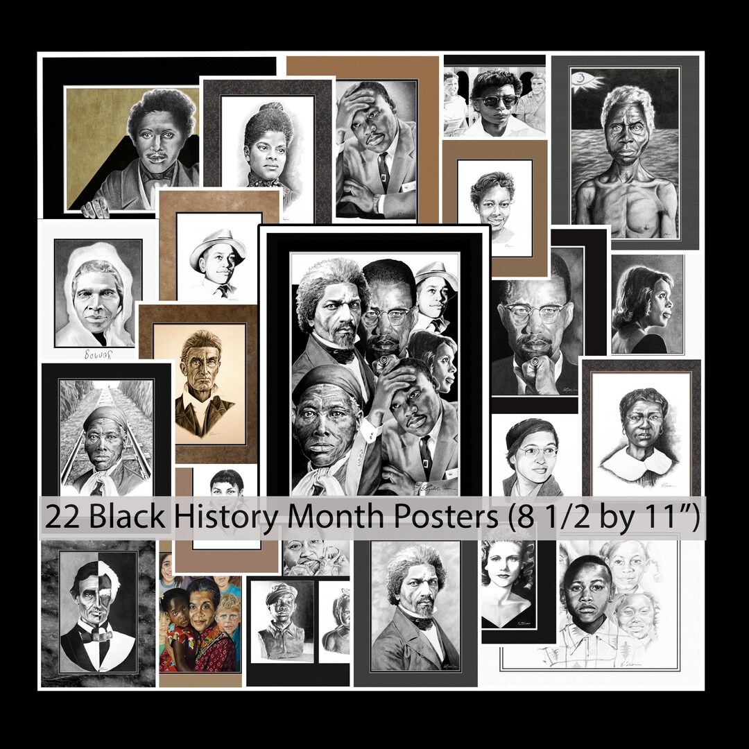 Black History Month Posters: Famous Civil Rights Leaders (digital ...