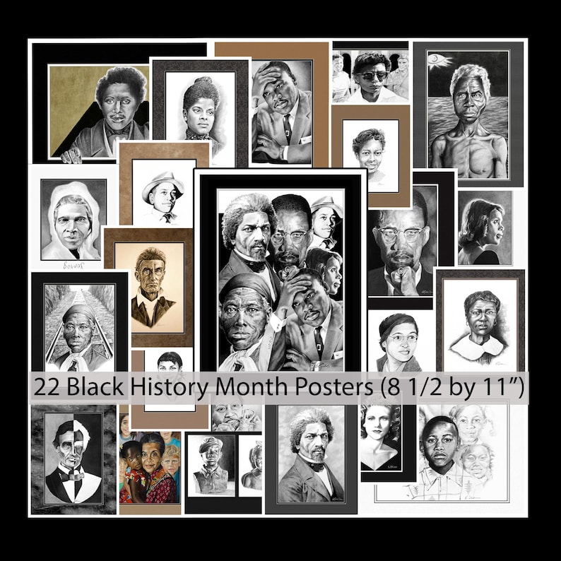 Black History Month Posters: Famous Civil Rights Leaders (digital ...