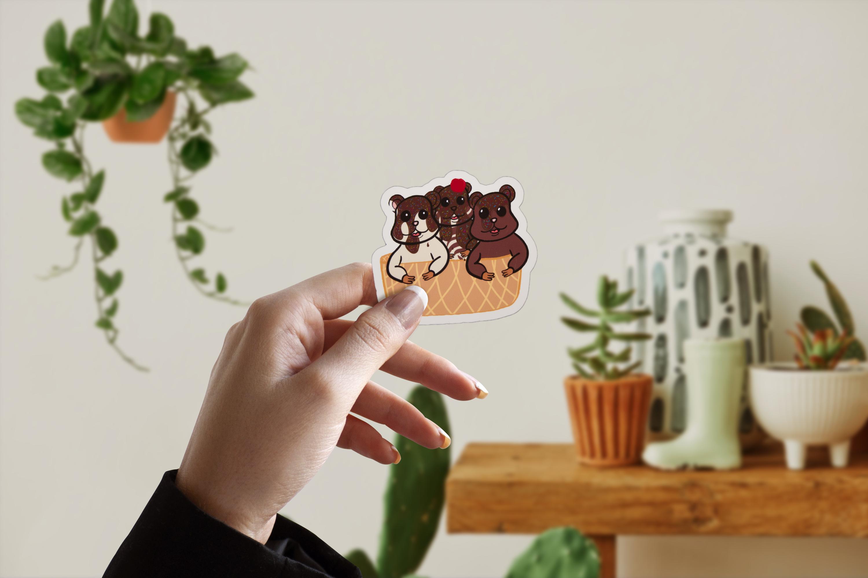 Foodimals Stickers - Hamster Sundae - Etsy