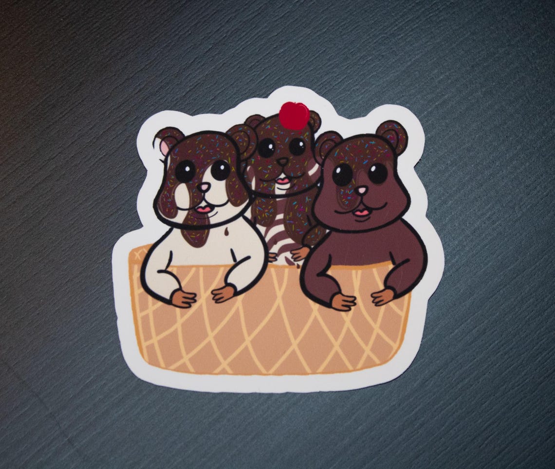 Foodimals Stickers - Hamster Sundae - Etsy