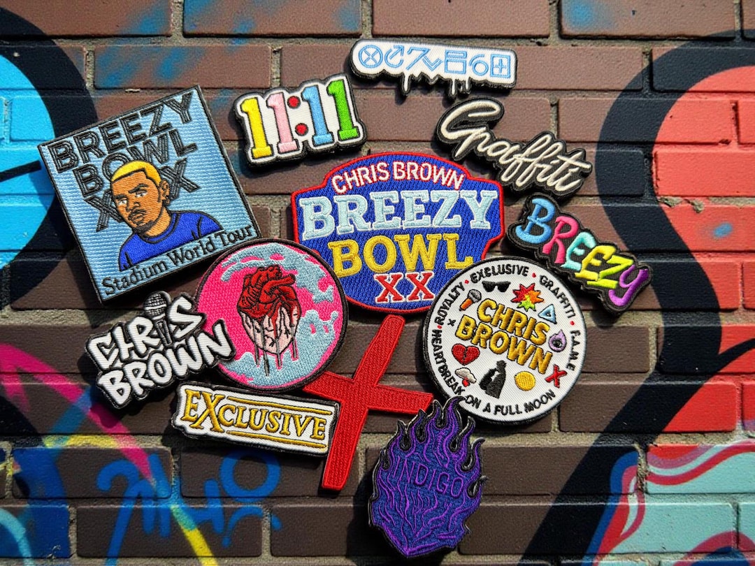Chris Brown Inspired Embroidered Patch Pack: Breezy Fan Merch - Etsy
