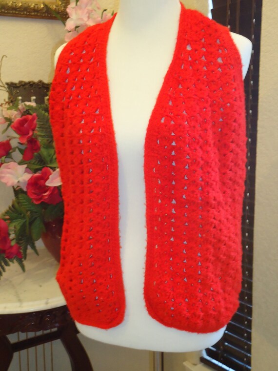 Hot Fire Engine Red 1950s Halter Dress, Tiered, Ruffl… - Gem