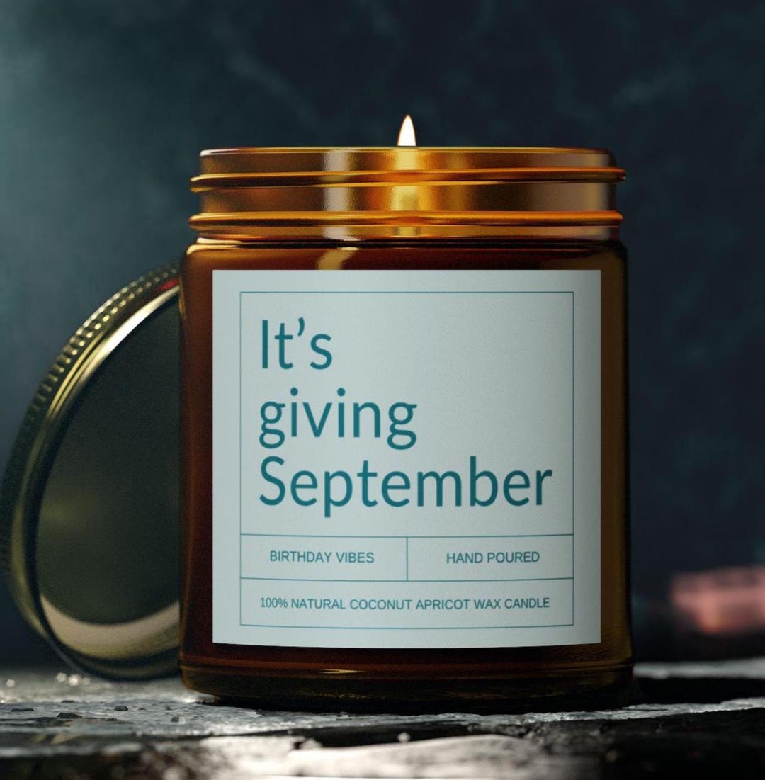 September Birthday Gift It's Giving Vibes Candle Born in September ...