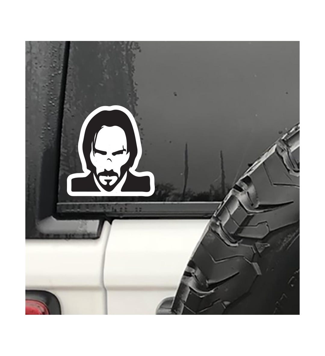 John Wick Face Printed Decal Car Bumper Truck Window Laptop Sticker ...