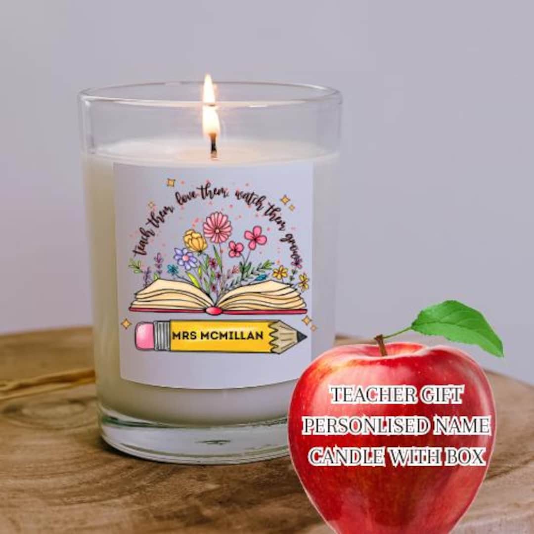 Custom Teacher Candle – End of Year Teacher Gift – Funny Candle for ...