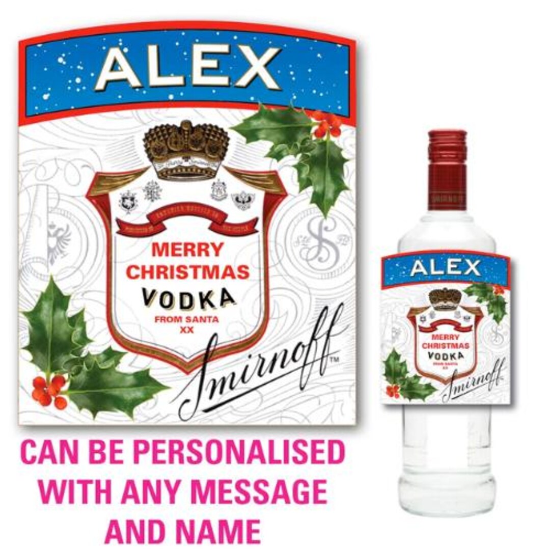 Personalised Vodka Inspired Bottle Label Birthday Graduation Wedding ...