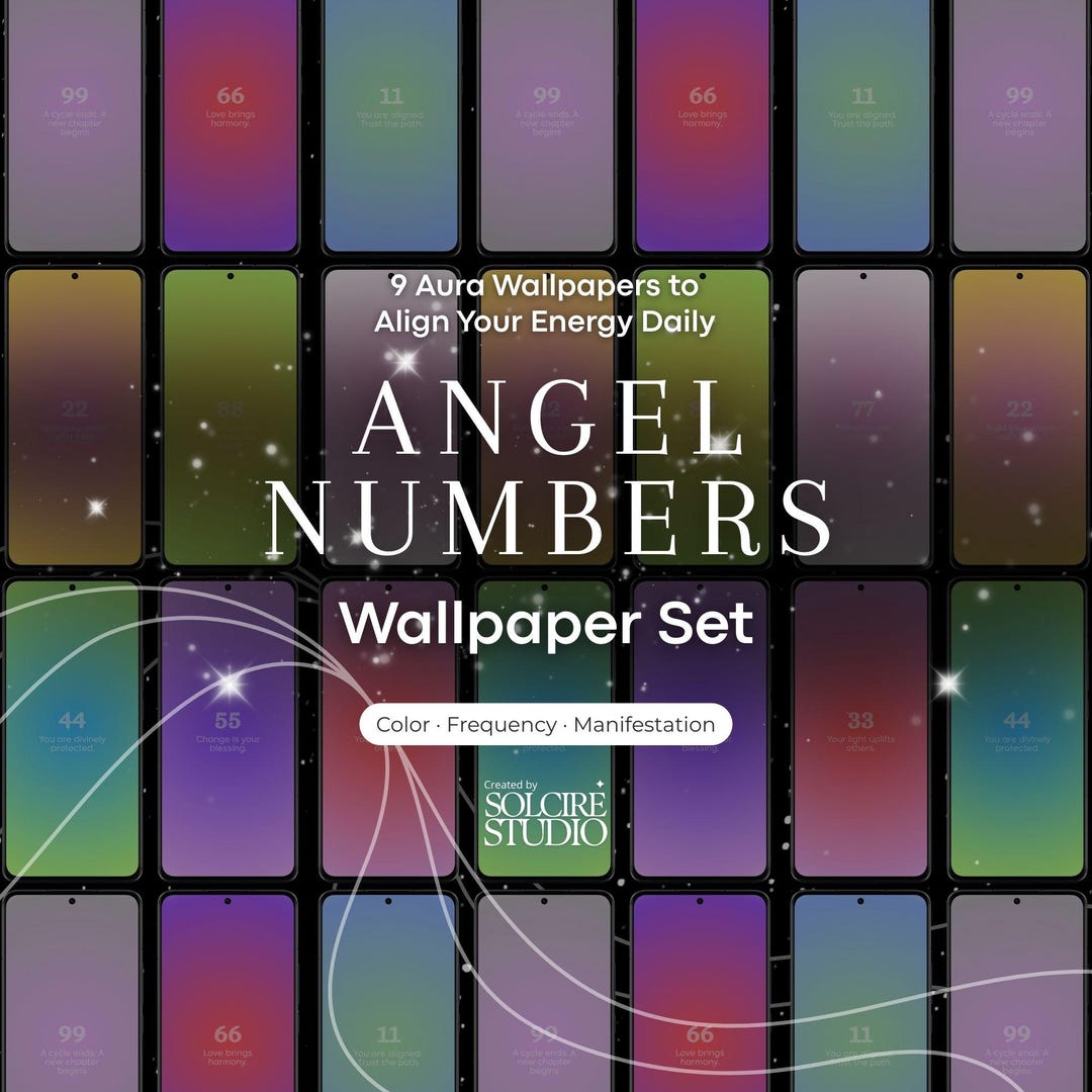 Angel Numbers Wallpaper Set • Aura Manifestation Backgrounds ...