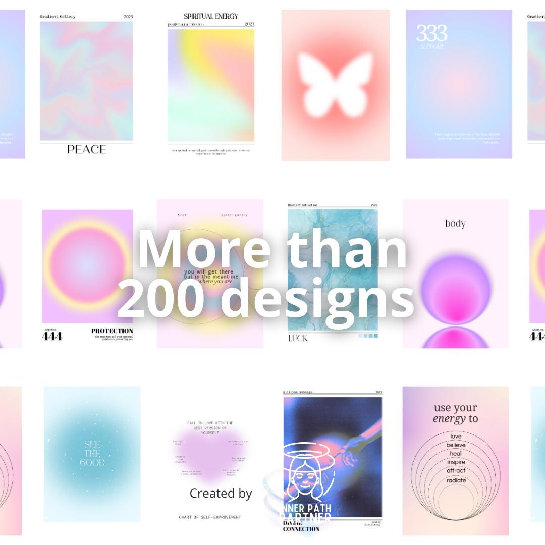Aura Poster Set, +200 Aura Posters, Angel Poster, Aura Print, Angel ...