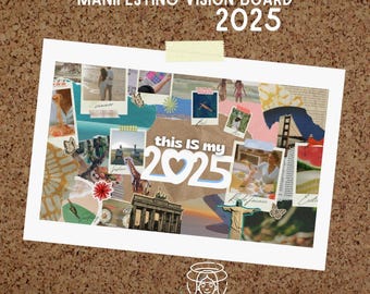 Vision Board 2025, Minimalist Editable Vision Board, Printable Vision ...