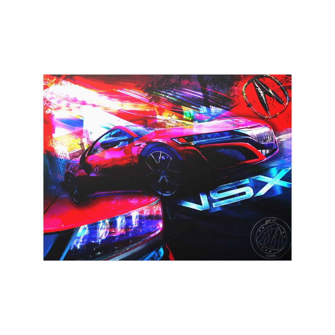 Acura NSX Glitchwave Satin Poster - Etsy