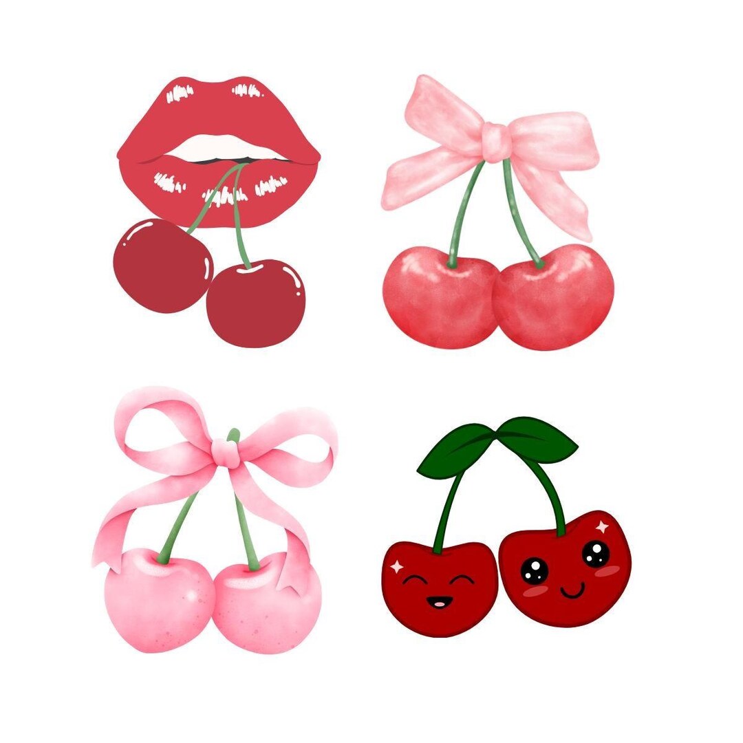 Cherry Bow PNG, Coquette Aesthetic Png, Soft Girl Png, Pink Bow Png ...