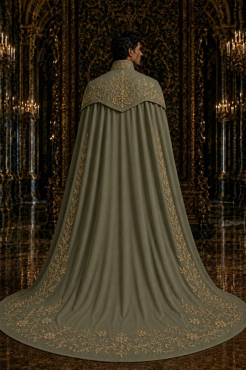 Embroidered Cape Suit | Victorian Military Formal Outfit, Royal ...