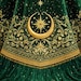 Emerald Green Velvet Hooded Cloak | Gold Embroidery, Celestial Cape - Etsy
