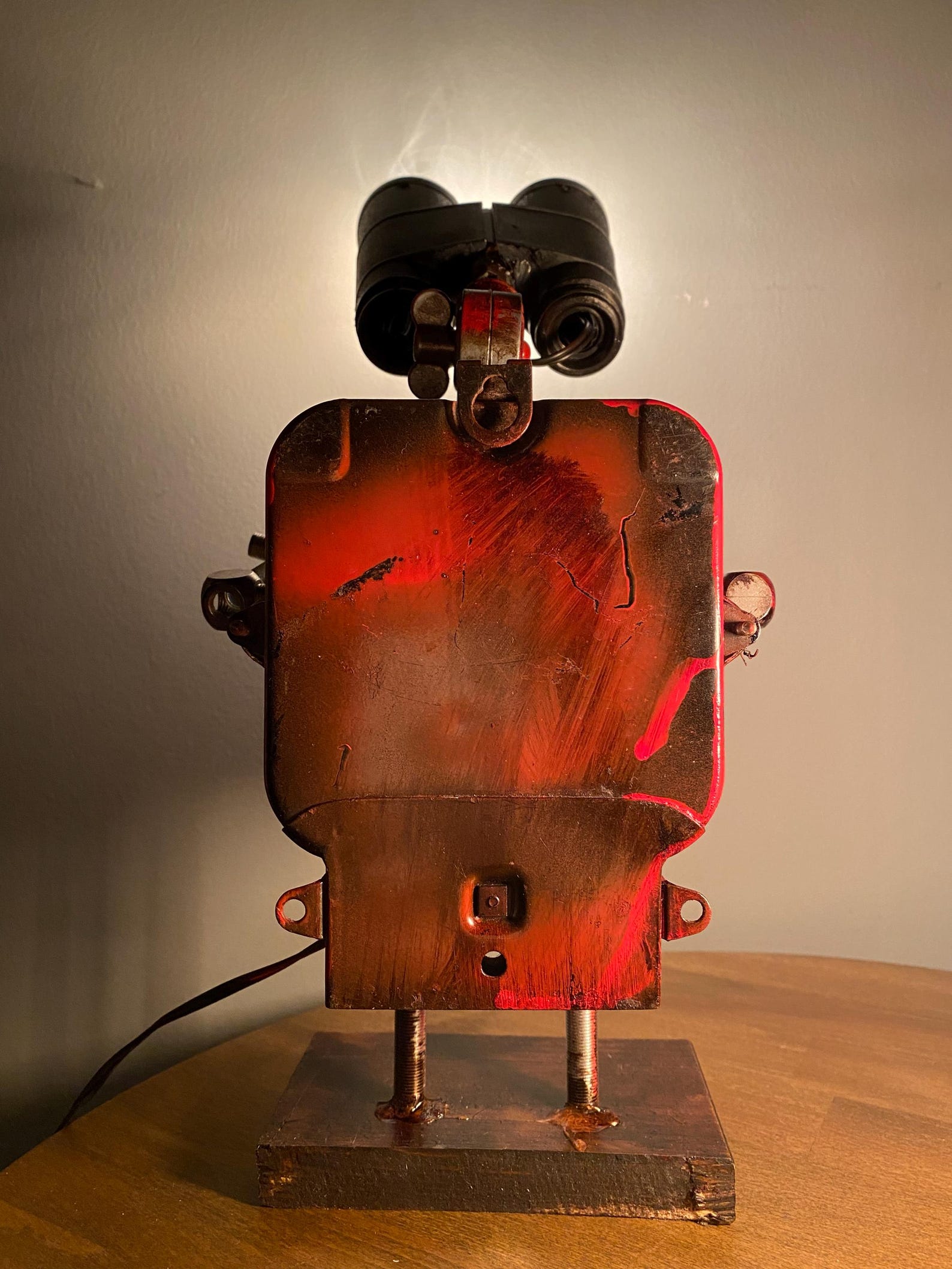 Volt: Vintage Electricity Meter Robot Lamp With Toy Binocular Lights - Etsy