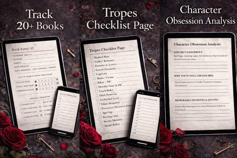 Dark Romance Trope Cheat Sheet | Villain Era Booktok Tracker (instant ...