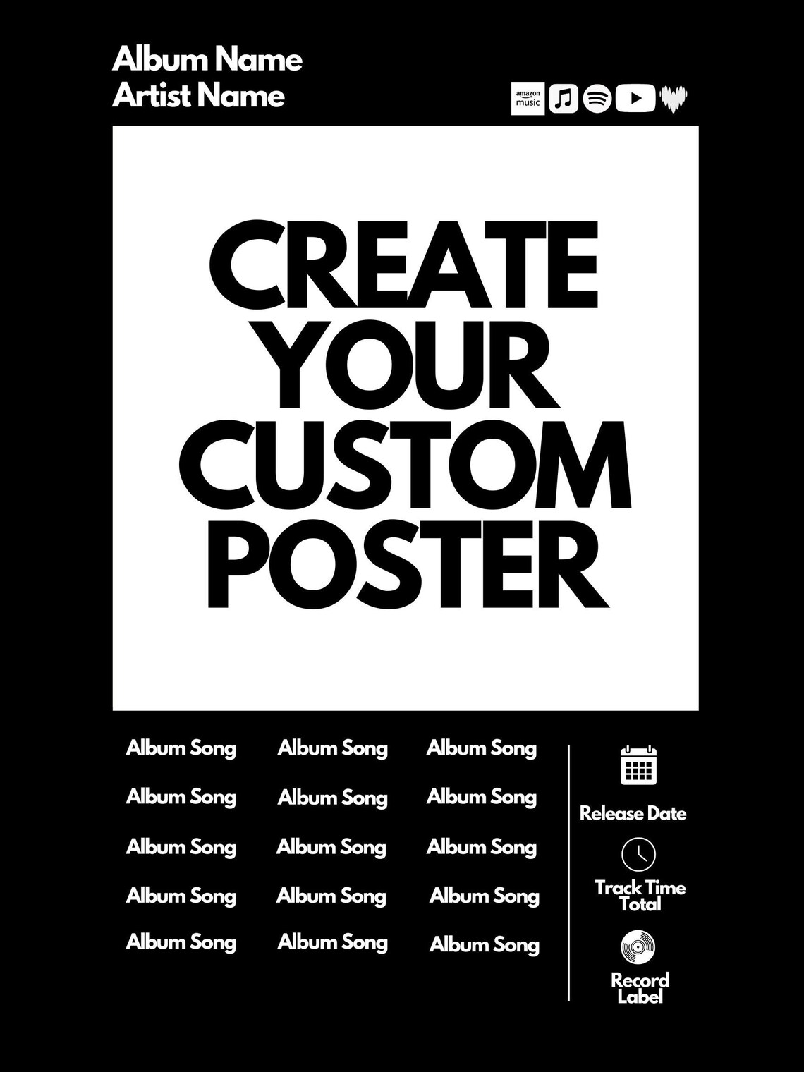Choose Your Own Album Poster Custom Album Art for Him or Her ...