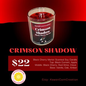 Shadow the Hedgehog Crimson Shadow Black Cherry Merlot Soy Candle - Etsy