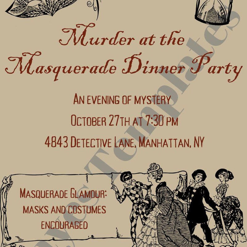 Mystery Dinner Menu - Etsy