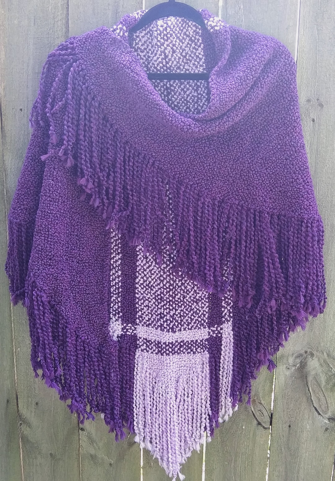 Amethyst and Violet Shawl, Deep Purple and Lilac, Hand Woven, Super ...