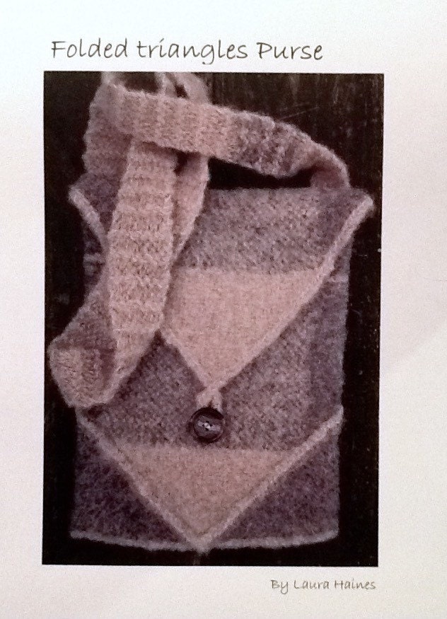 Printed Weaving Pattern, Folded Triangles Purse, Continuous Strand ...