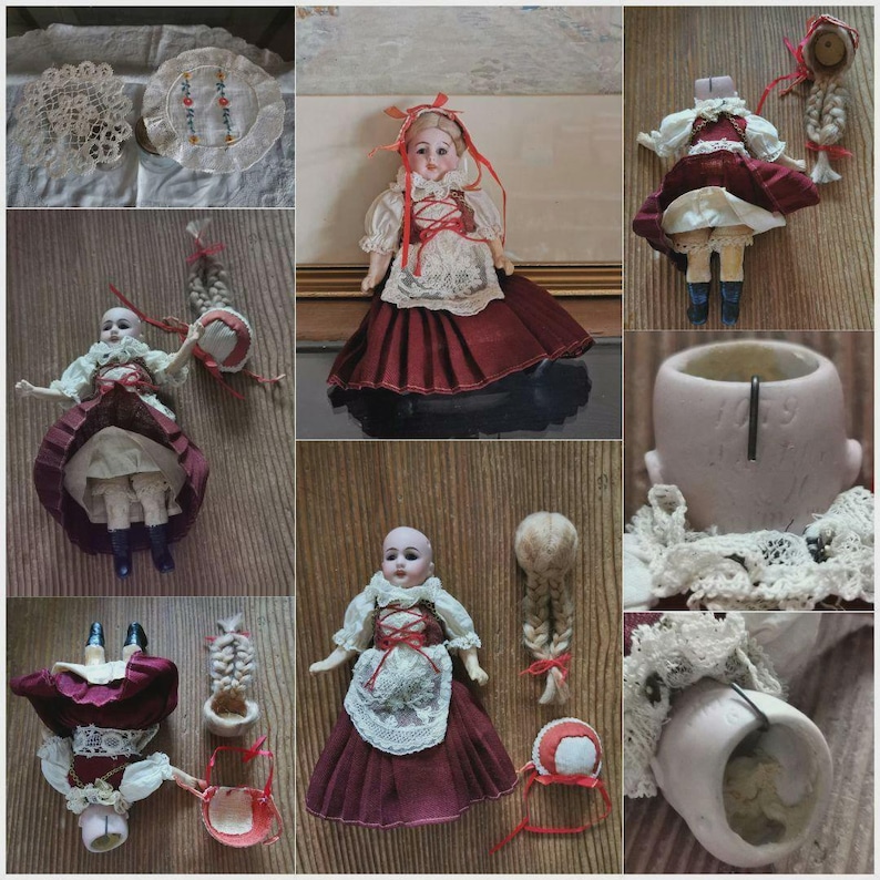 Antique Bisque Doll Simon Harbic Heidi 20cm - Etsy