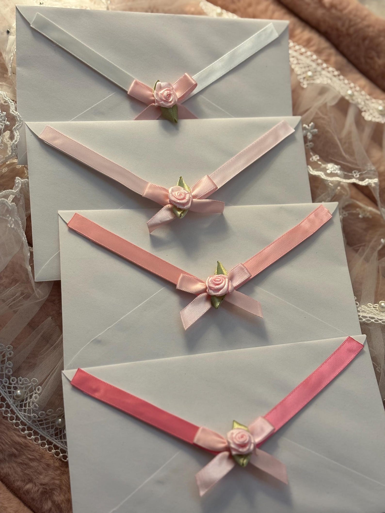 Pink Floral Lace Decorative Envelopes - Etsy