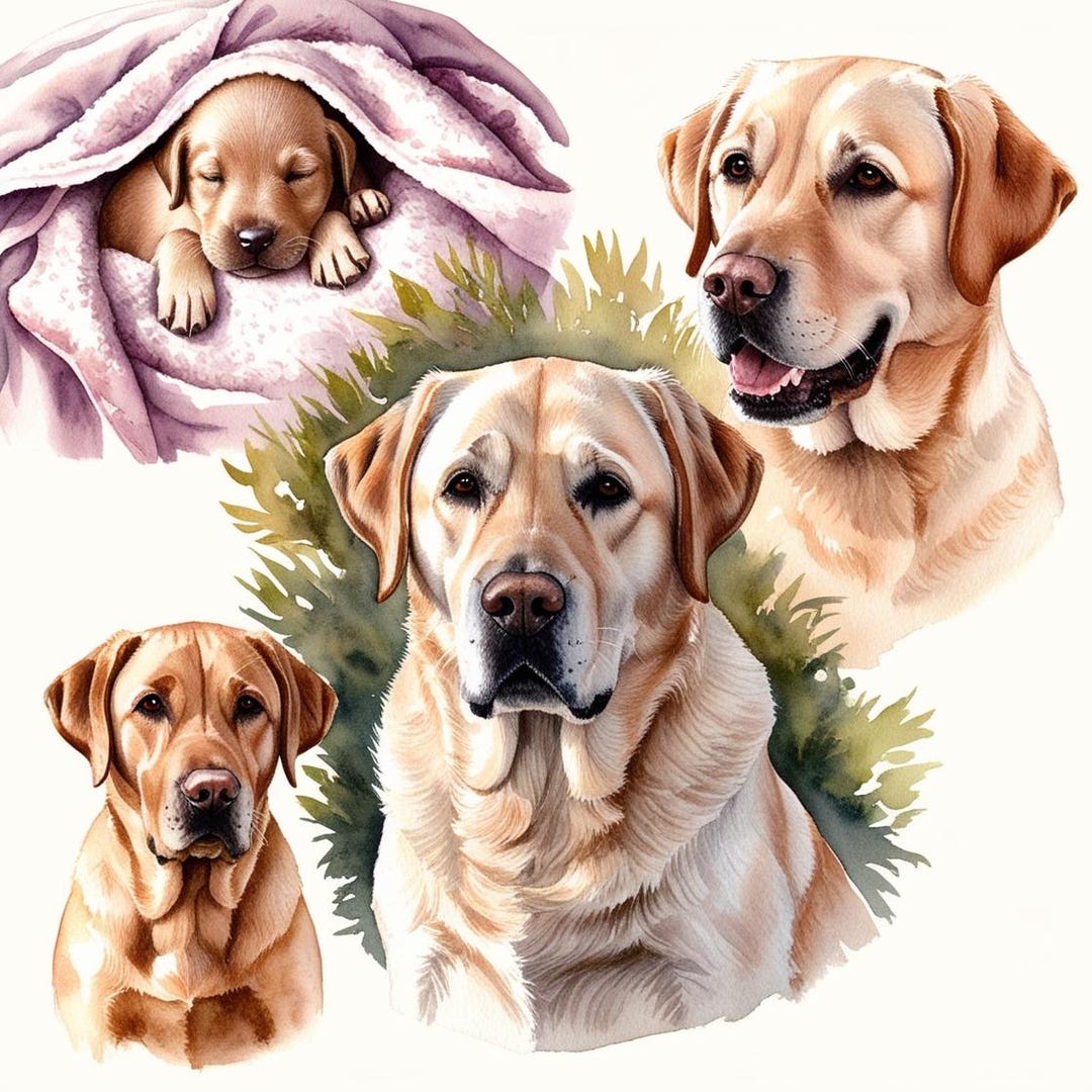 Labrador Retriever Watercolor Pet Painting a Memorial Gift for the Loss ...