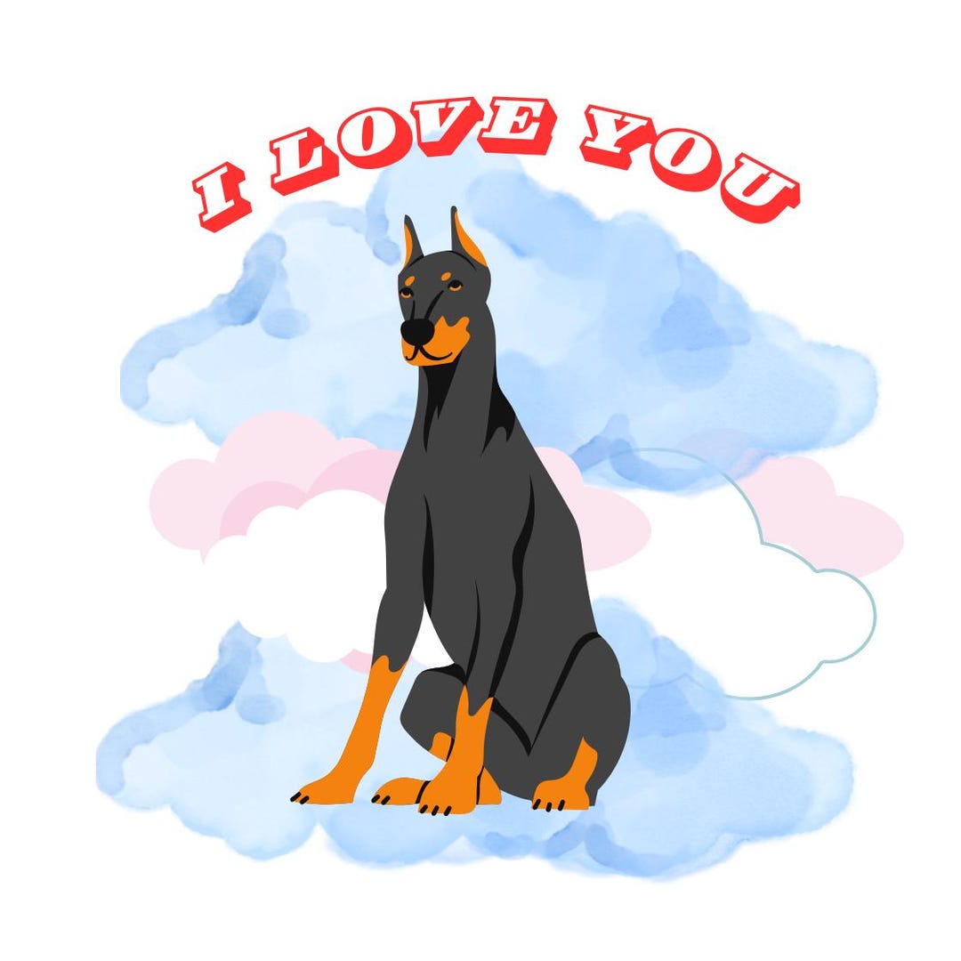 Doberman Pincher Print Dog Art, Doberman Print Dog Art, Doberman Gifts ...